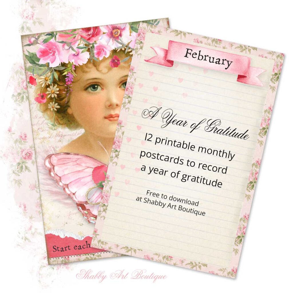 A Year of Gratitude ~ February Printables - Shabby Art Boutique