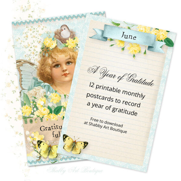A Year of Gratitude ~ June Printable - Shabby Art Boutique
