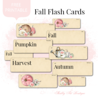 Fall Flash Cards ~ Free Printable - Shabby Art Boutique