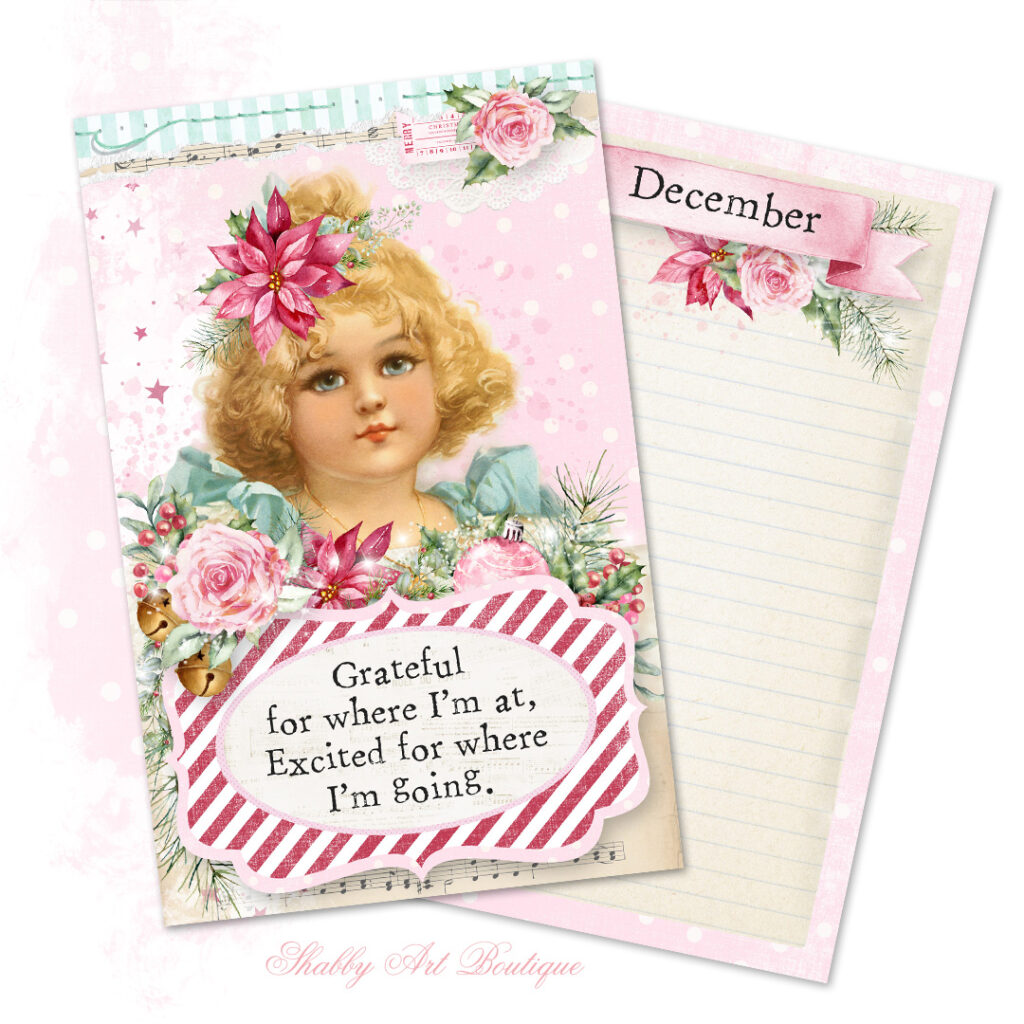 A Year of Gratitude ~ December Printable - Shabby Art Boutique