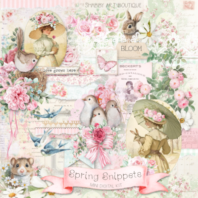 Spring Snippets ~ Free Sampler Printable - Shabby Art Boutique
