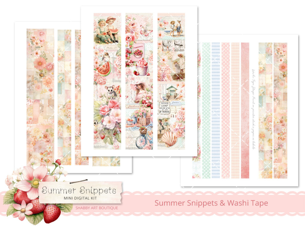New ~ Summer Snippets Mini Digital Kit - Shabby Art Boutique