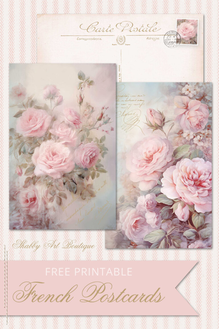 Fabulous French Postcards ~ Free Printable - Shabby Art Boutique