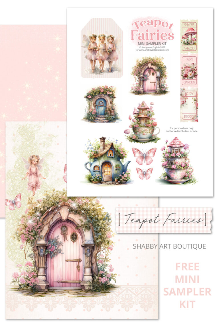 Teapot Fairies ~ Free Mini Sampler Kit - Shabby Art Boutique