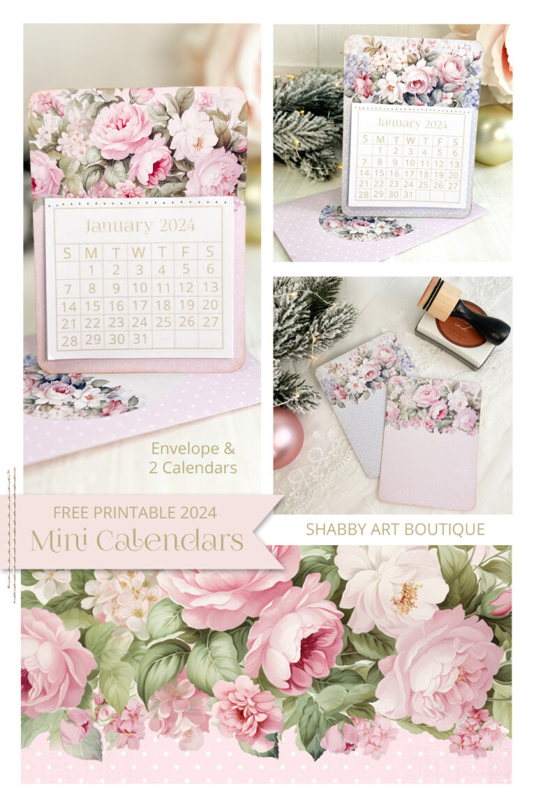 2024 Mini Calendars - Free Printable - Shabby Art Boutique