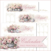 Elegant 2024 Calendar: Free Printable! - Shabby Art Boutique
