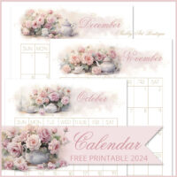 Elegant 2024 Calendar: Free Printable! - Shabby Art Boutique