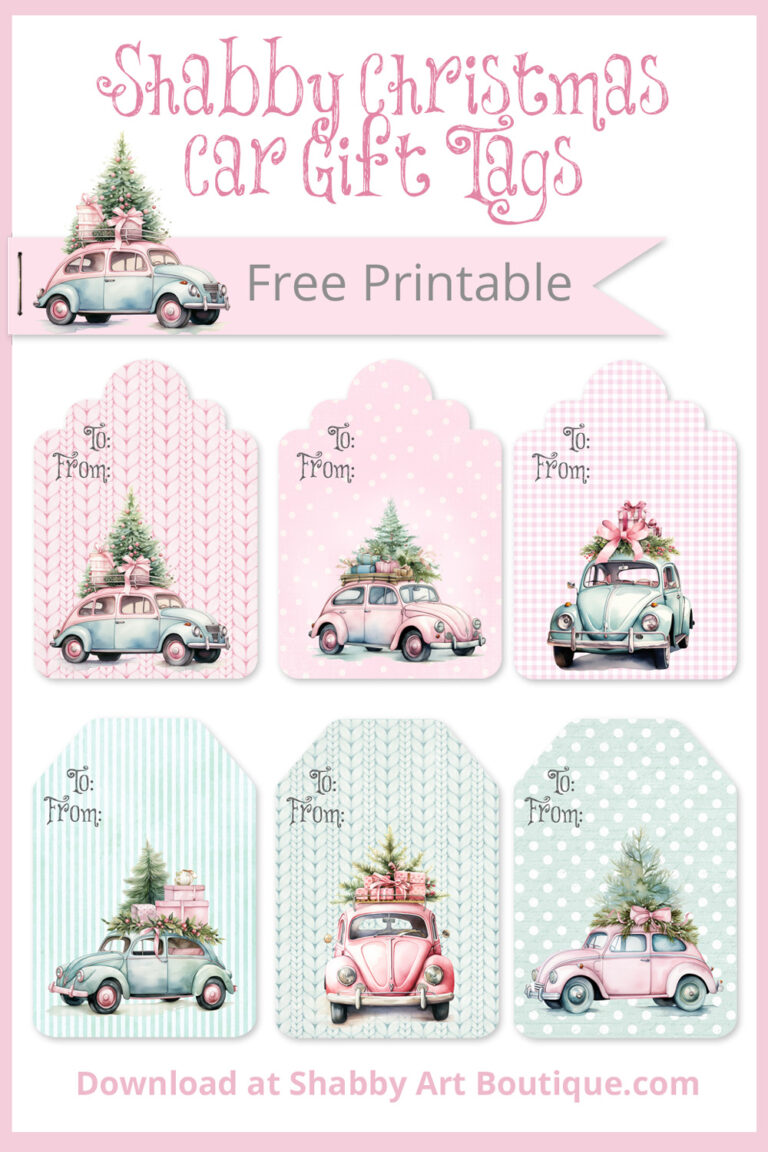 Simply Christmas: Adorable Shabby Christmas Car Gift Tags - Shabby Art ...
