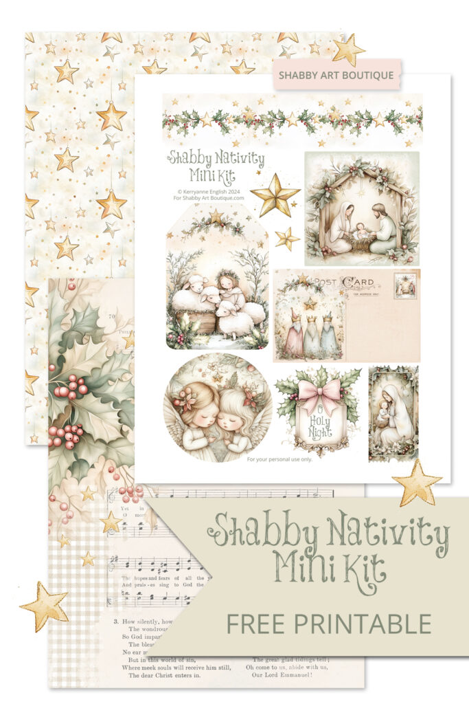 Simply Christmas: Shabby Nativity Mini Kit - Shabby Art Boutique