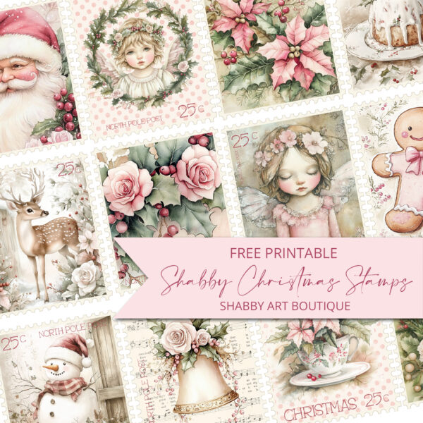 Simply Christmas: Free Printable Shabby Christmas Stamps - Shabby Art ...