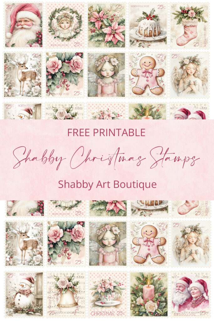 Simply Christmas: Free Printable Shabby Christmas Stamps - Shabby Art Boutique