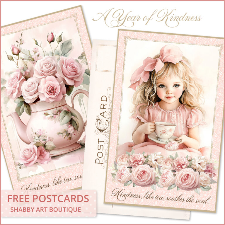 A Year of Kindness ~ January Postcards - Shabby Art Boutique