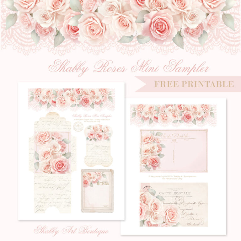 Shabby Roses Mini Sampler - Shabby Art Boutique