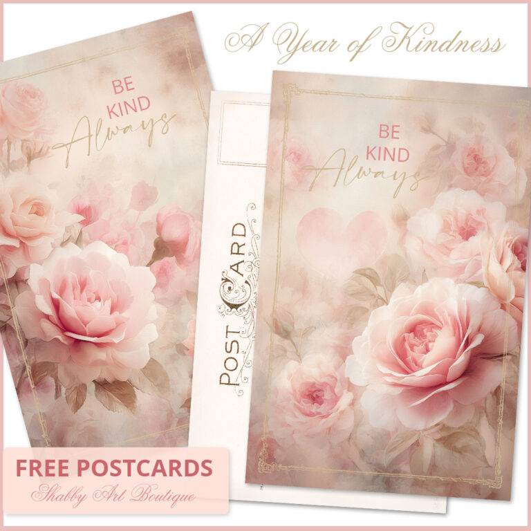 A Year of Kindness ~ June Postcards - Shabby Art Boutique