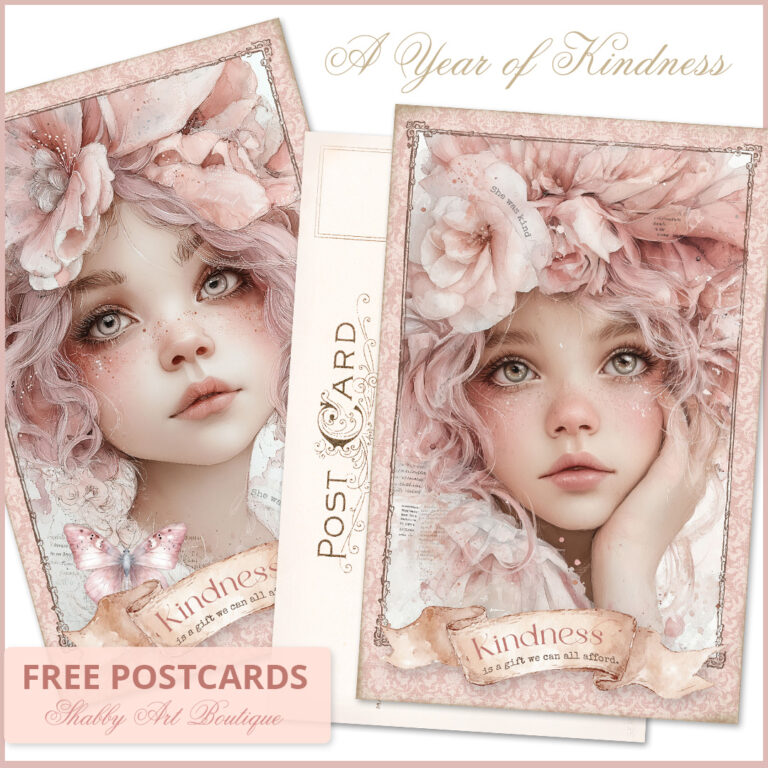 A Year of Kindness ~ July Postcards - Shabby Art Boutique