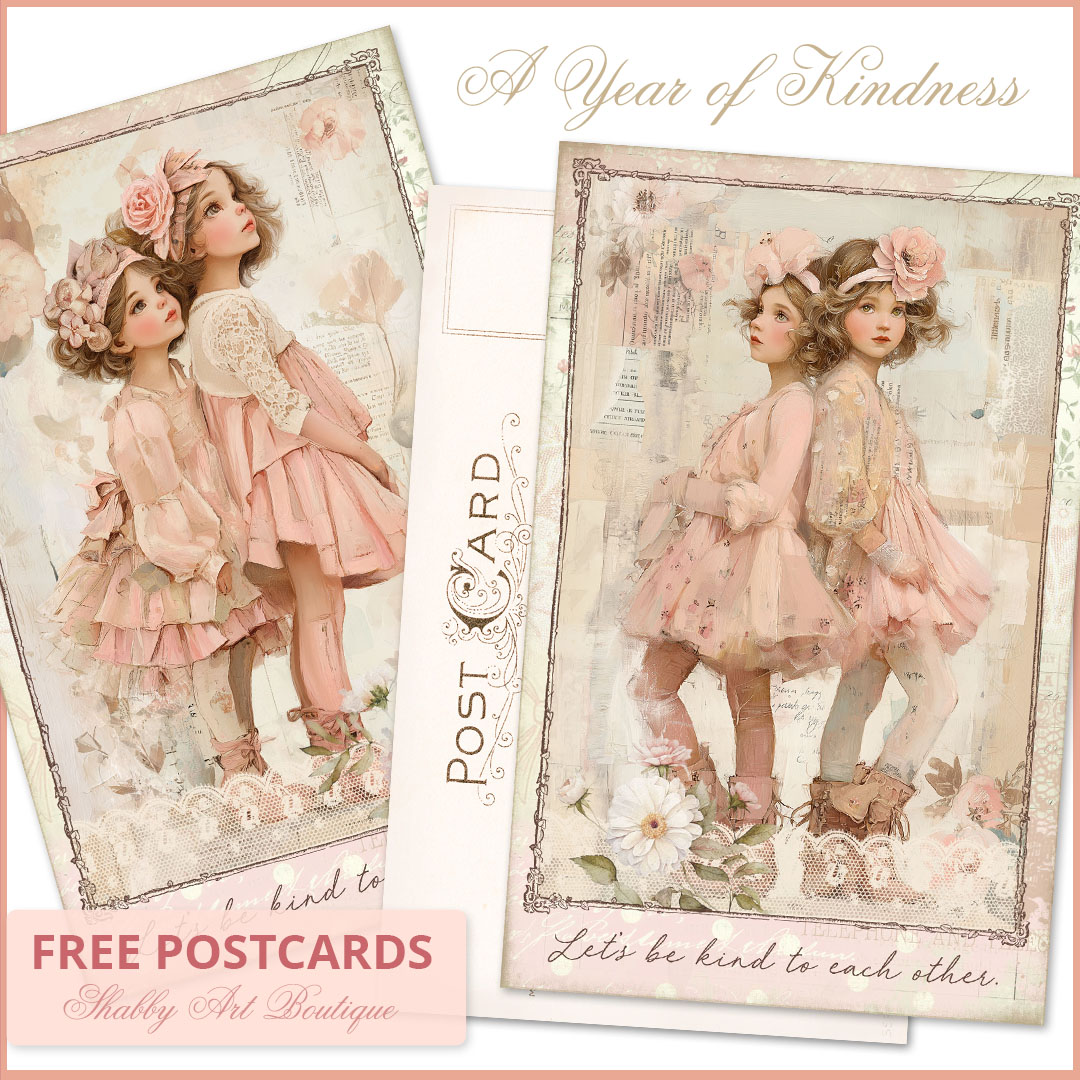 A Year of Kindness ~ September Postcards - Shabby Art Boutique