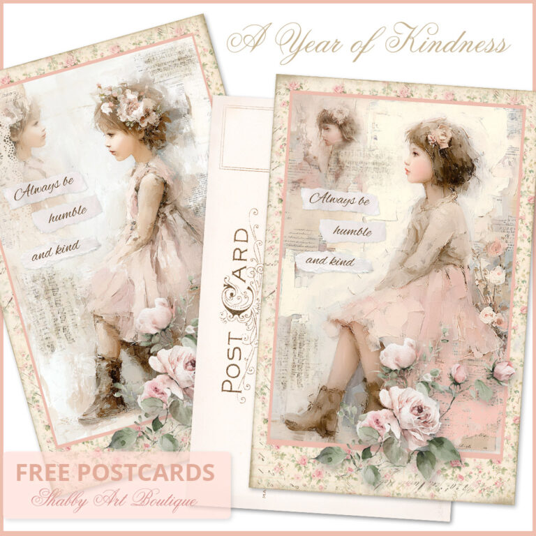 A Year of Kindness ~ October Postcards - Shabby Art Boutique