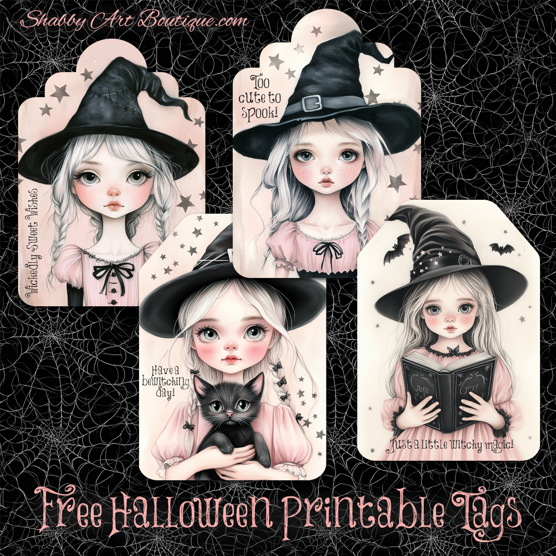 Sweet Witchy Tags: Free Printable - Shabby Art Boutique